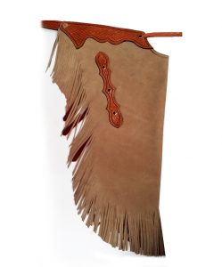 Chaps chinks custom stamping – Dave Rogan Saddlery