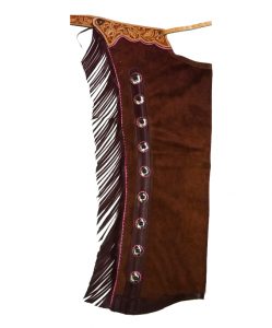 Shot gun chaps custom tooled Version 2 – Dave Rogan Saddlery